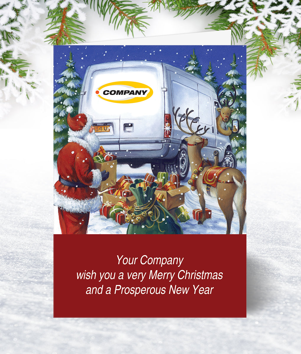 Transport Van and Lorry Personalised Christmas Cards ...