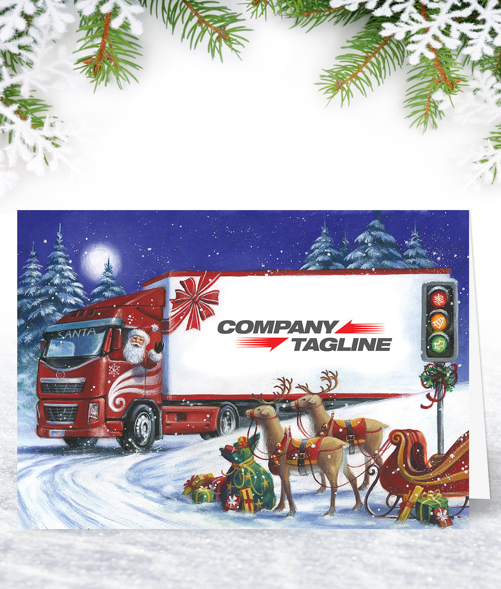 Transport Van and Lorry Personalised Christmas Cards ...