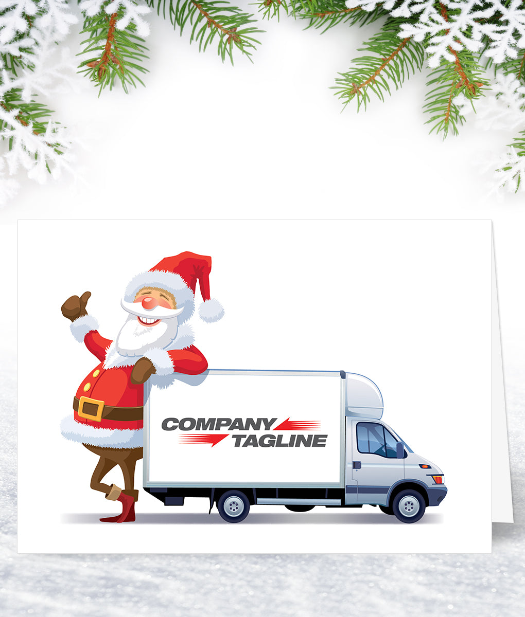 Transport Van and Lorry Personalised Christmas Cards ...